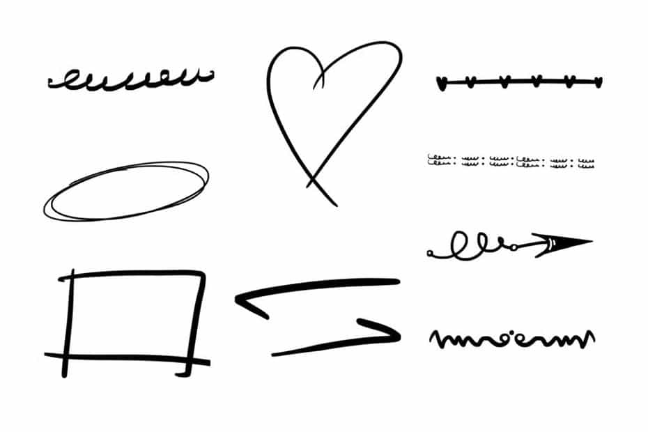 براش خط و فلش فتوشاپ Underline Photoshop Stamp Brushes