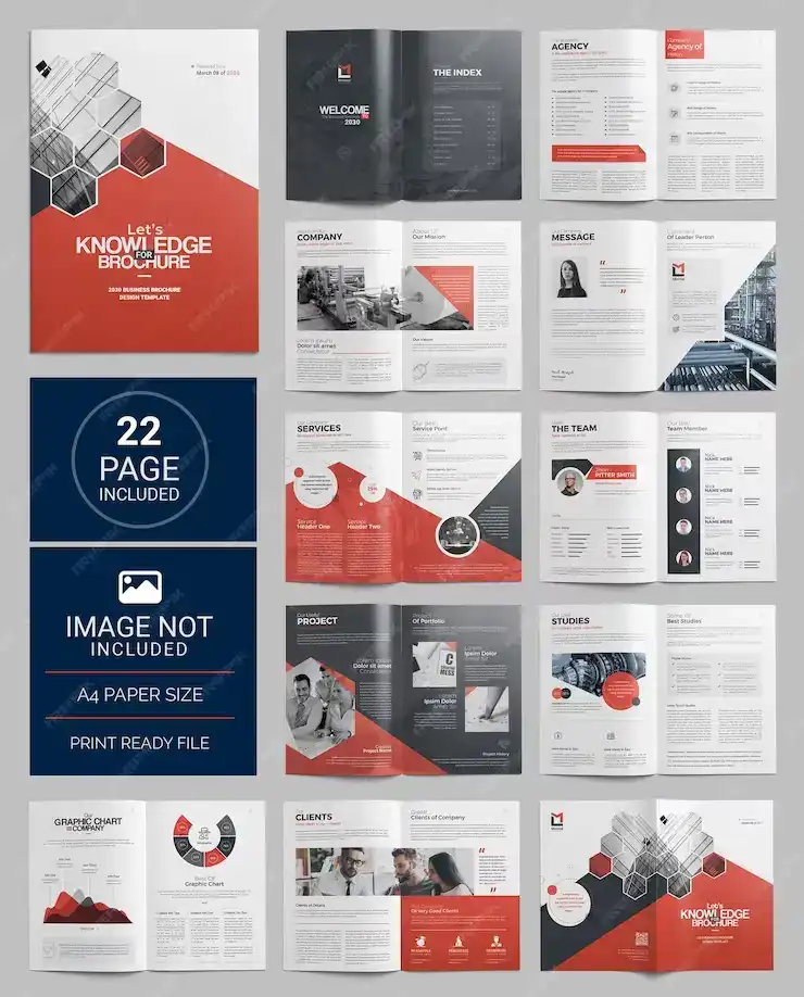 طرح لایه باز بروشور کسب و کار Business brochure psd