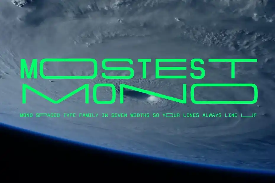 فونت انگلیسی لوگو Mostest Mono tech Logo font - سیجی کوک