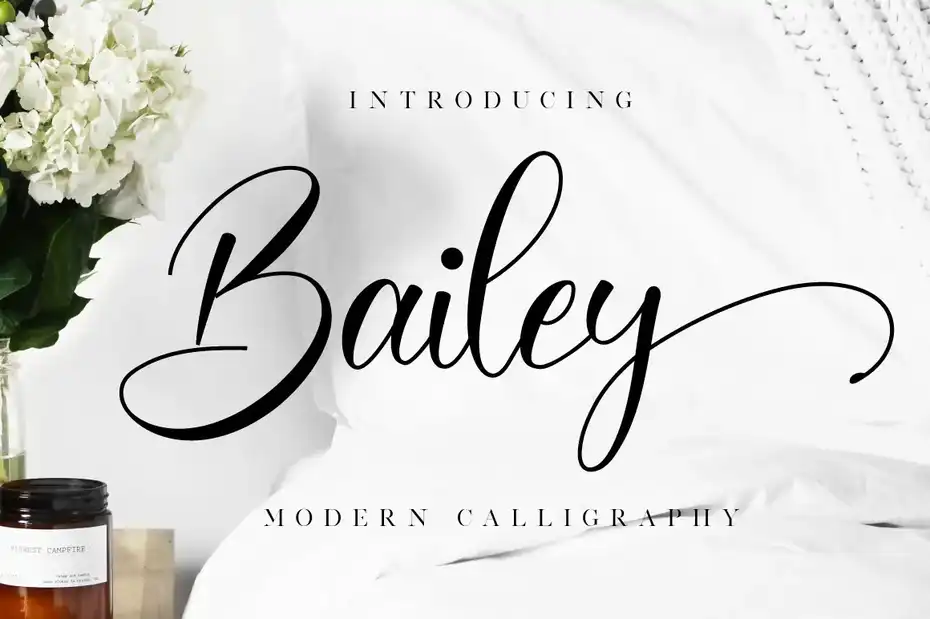 فونت انگلیسی دست نویس Bailey - Wedding Font