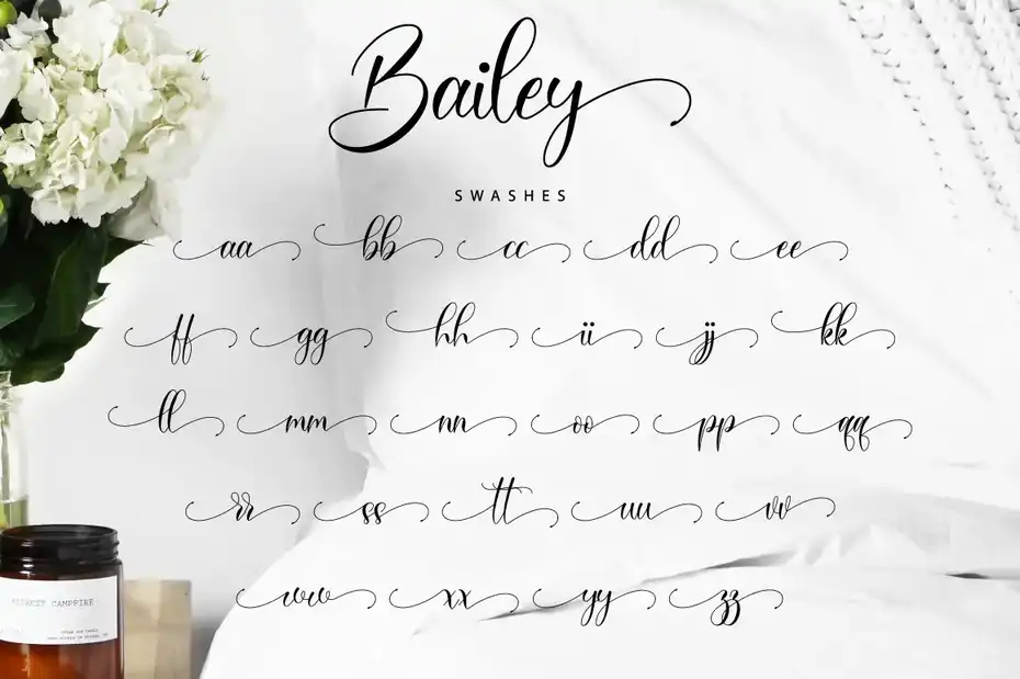 فونت انگلیسی دست نویس Bailey - Wedding Font