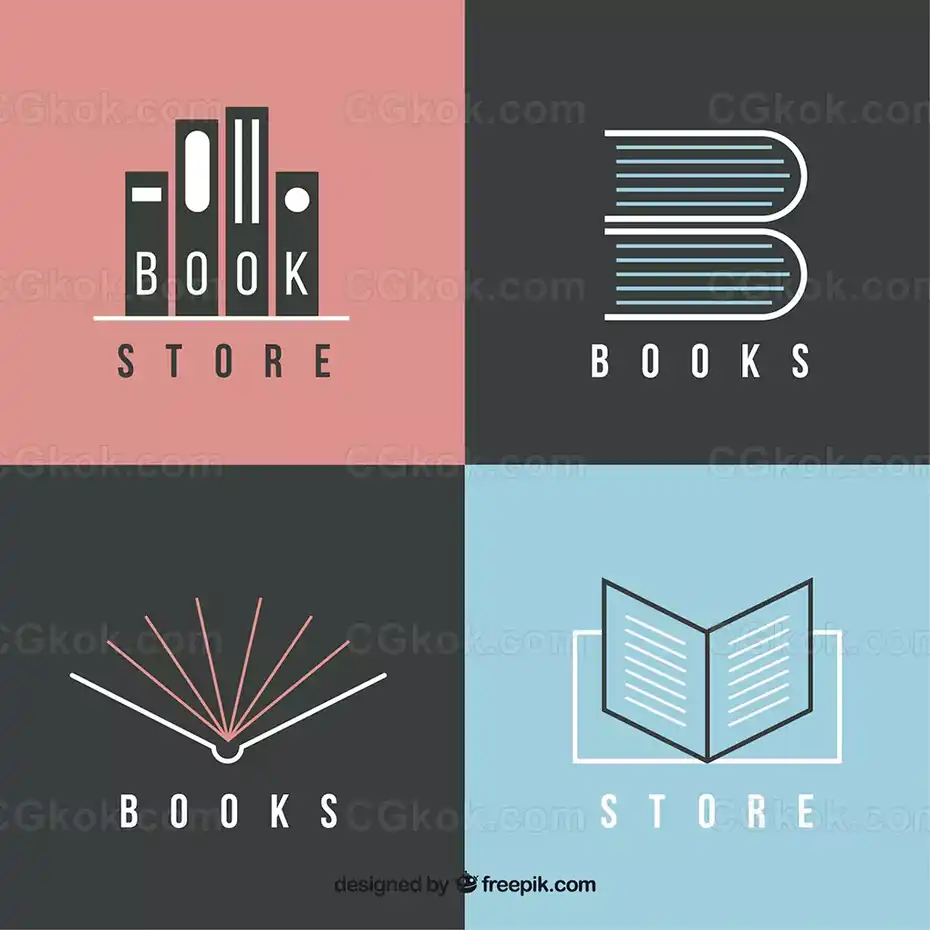 پک 91 لوگو کتاب [ دانلود لوگو فروشگاه کتاب و کتابخانه ]